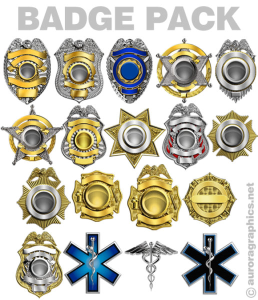 Custom Badges for all service departments!HD Badge Pack | Aurora Graphics