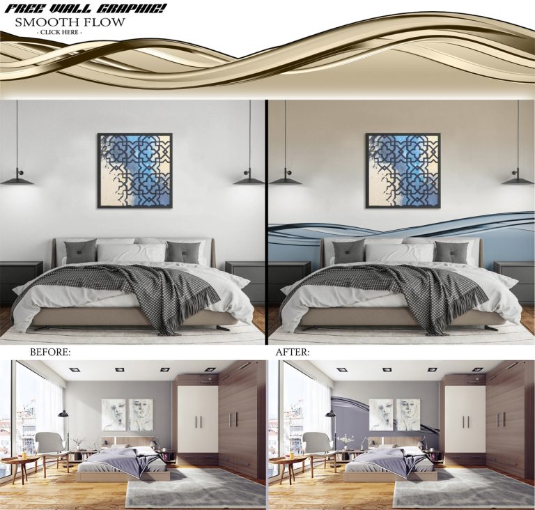 Smooth Flow Wall Graphic: Graceful Lines and Continual Harmony | Aurora ...